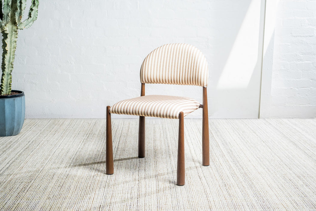 Elara Dining Chair Beige / Walnut (Set of 2)