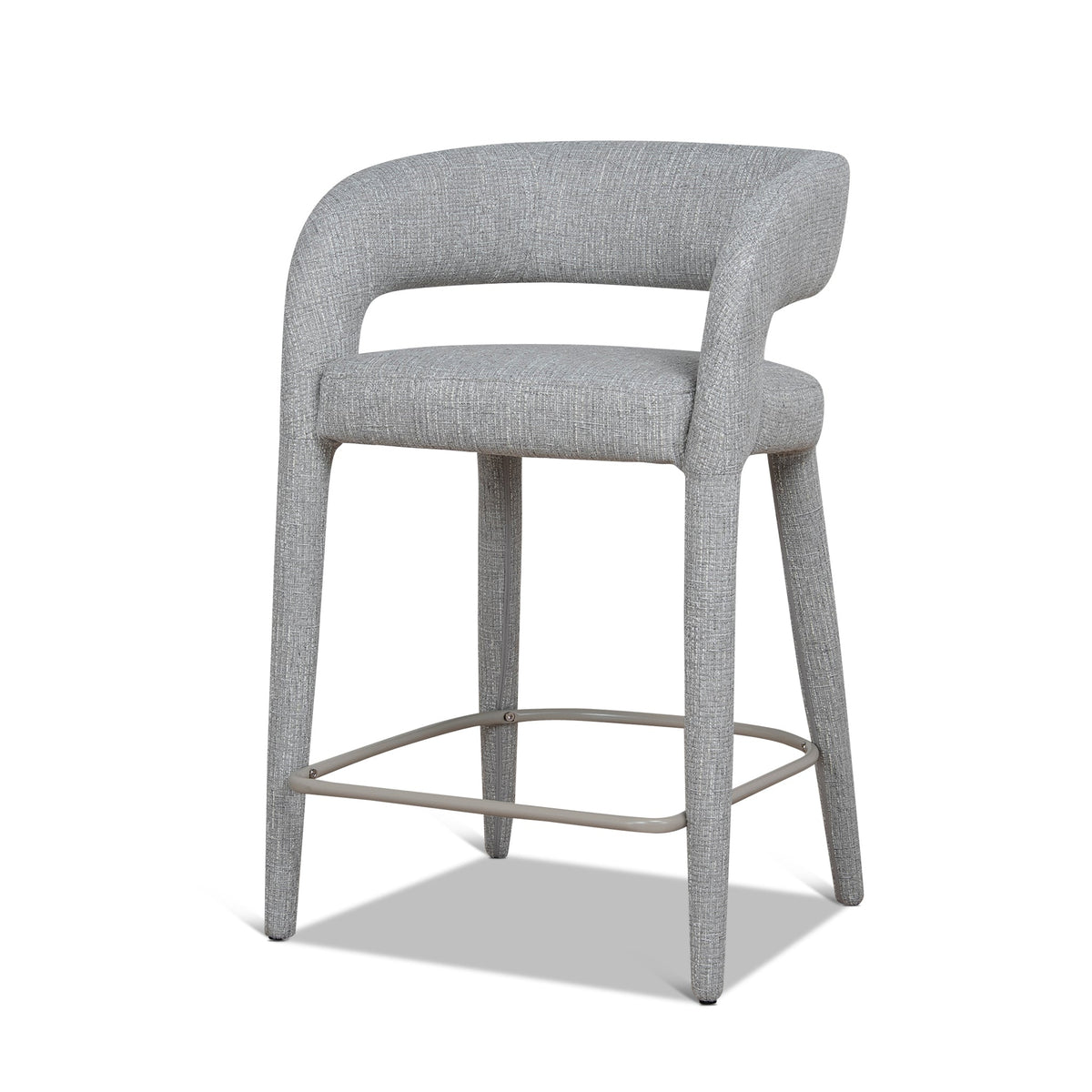 Roni 65cm Bar Stool - Chrome Grey