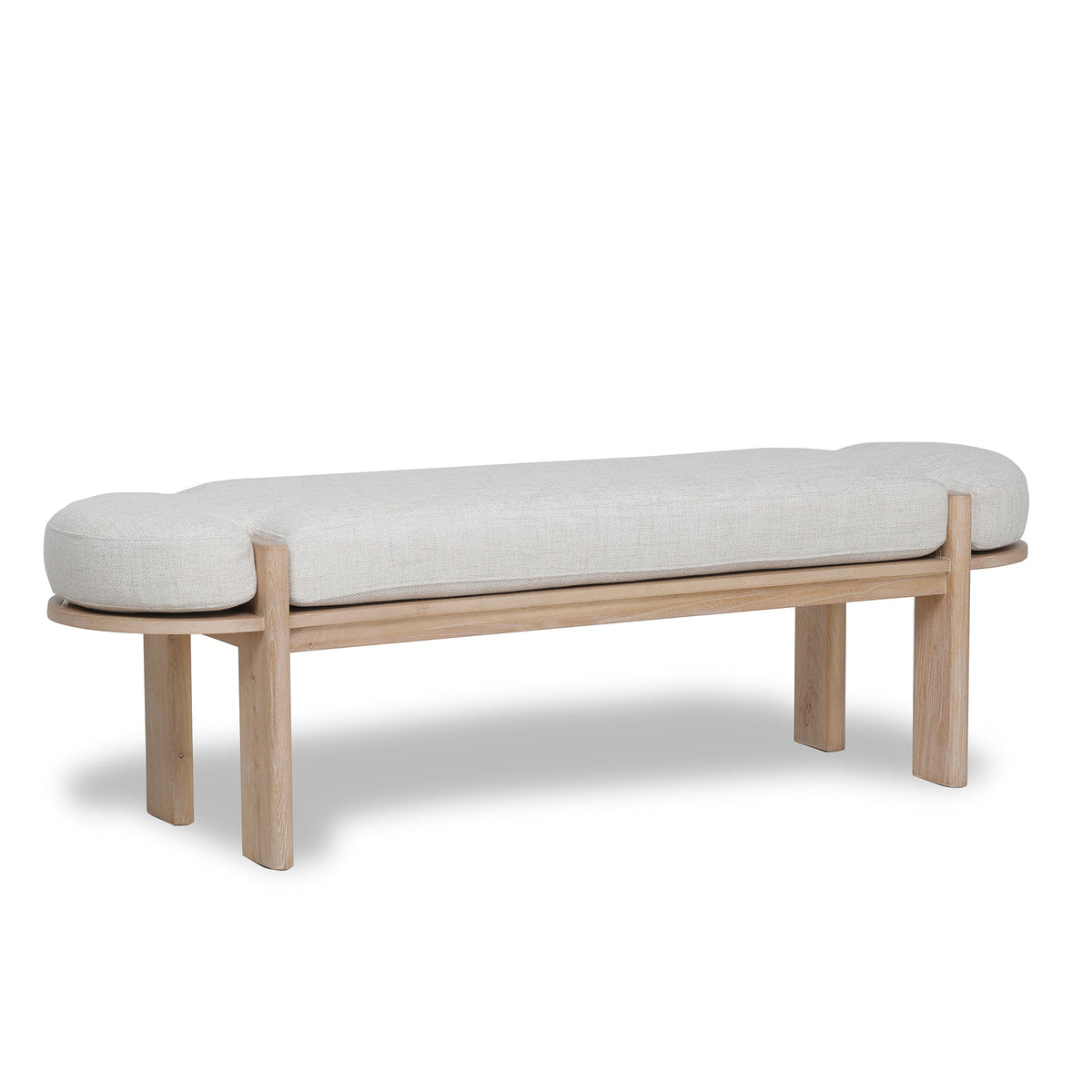 CDB10114-NI 1.6m Light Natural Elm Bench - Natural Linen — Abode Haven