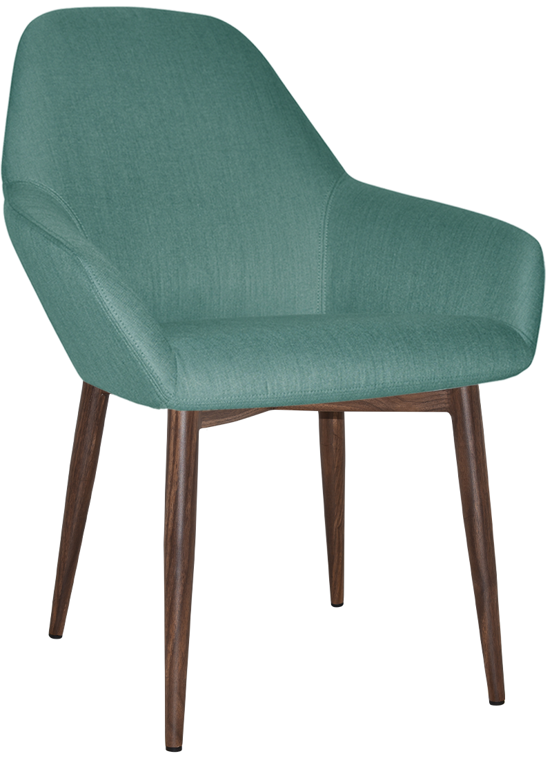 Tub Bronte Metal Light Walnut - Gravity Teal