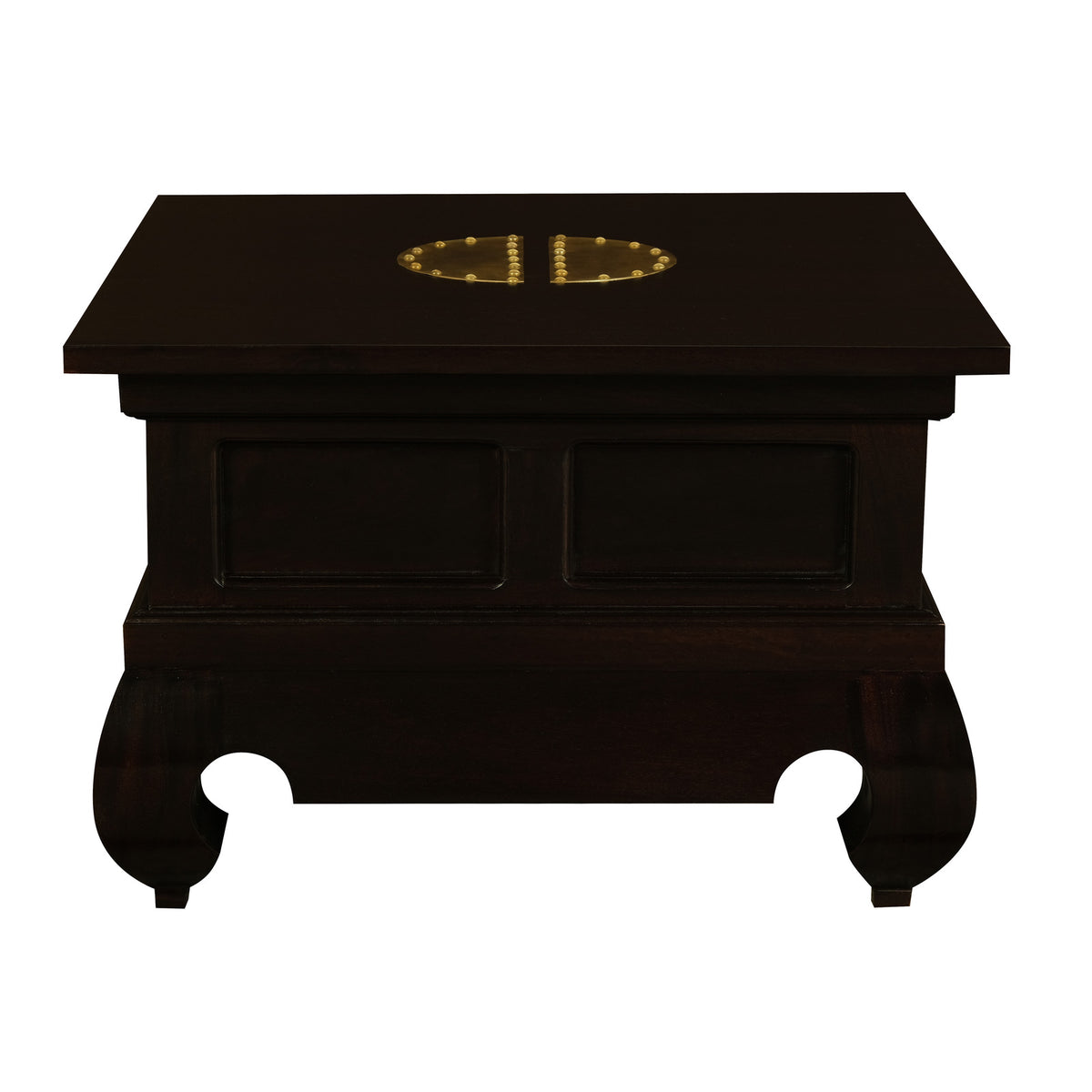 Dynasty Brass Accent Side Table 60 x 60 cm (Chocolate)