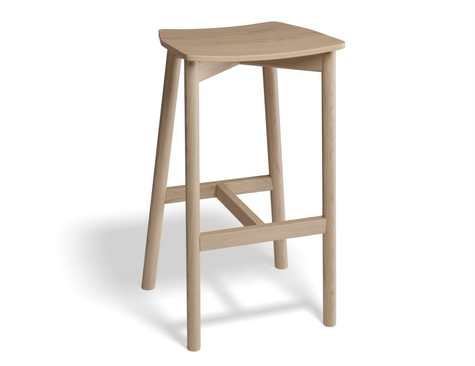Andi Stool - Natural - Backless - 75cm Seat height (High Bar)